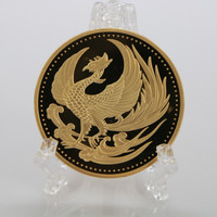 Golden Phoenix Chrysanthemum Metal Copy Coins Souvenir Art Gold Plated ...