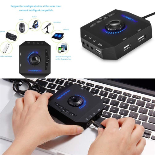 Multifunction HUB Converter Adapter USB Hubs Audio External Stereo ...