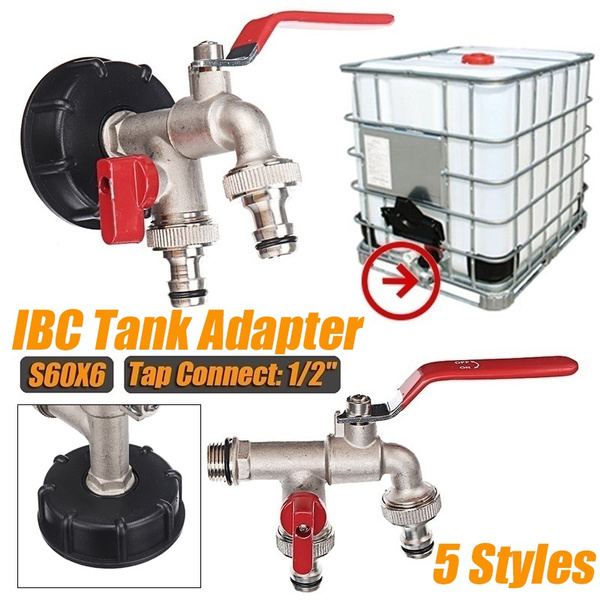 IBC Tank Tap Connector 1000 Liter Tank Double Head Connector Adapter ...