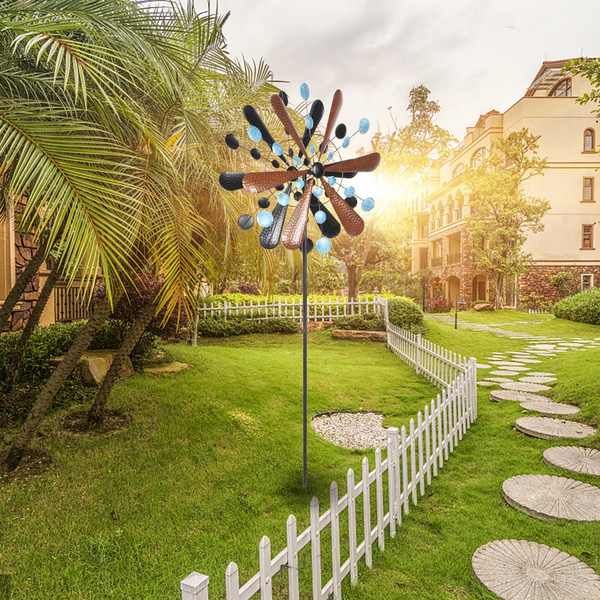 Outdoor Iron Windmill Garden Decoration Windmill Threaded Butt 5 Types ...