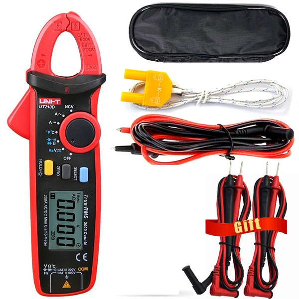 UNI-T UT210D Digital Clamp Meter True RMS Voltage Resistance ...