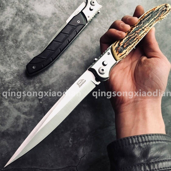 12""Extra Large OTF Spring Assist Open Knife Tactical Stiletto Knifes ...