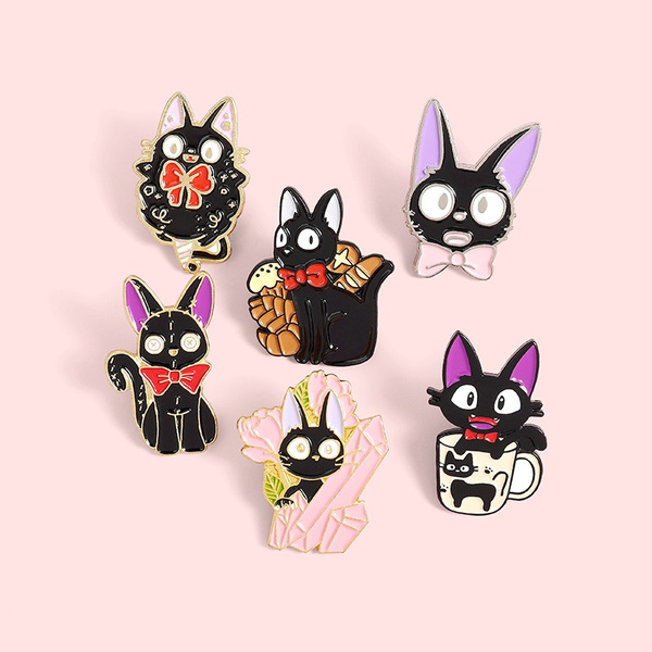 6 Style Kawaii Kiki's Delivery Service Cartoony Lapel Hard Enamel Pins ...
