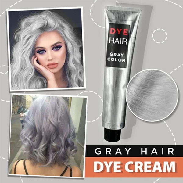 Smoky Gray Punk Style Light Gray Hair Dye Color Unisex Color Hair Wax ...