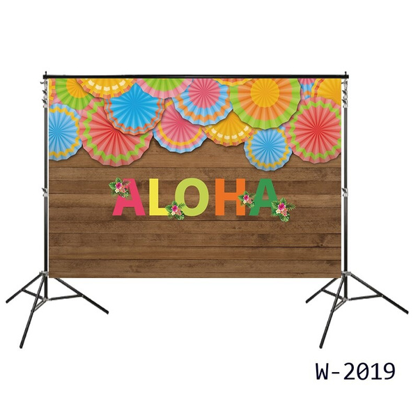 Aloha Luau Party Banner Decorations Tropical Hawaiian Beach Theme Decor ...