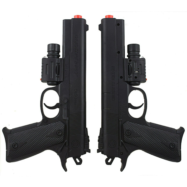 2 Pack Spring Airsoft Pistol Led Laser Sight Flashlight Hand Gun W/ 6mm ...