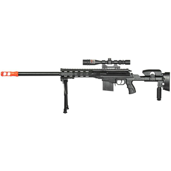 Airsoft Spring Tactical Sniper Rifle Gun W/ Laser Scope Bipod 6mm Bb ...