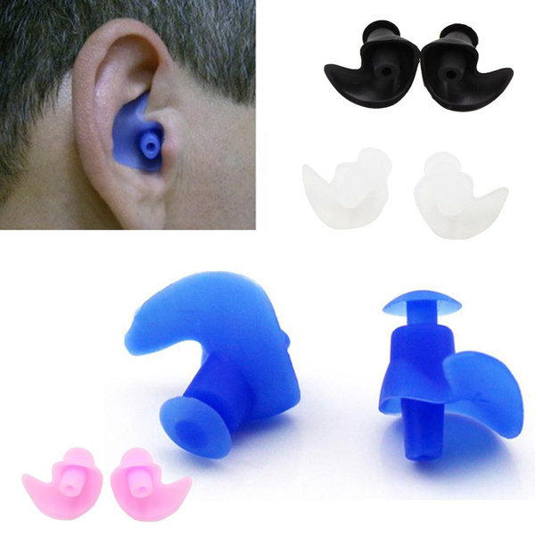 1 Pair Silicone Swimming Earplugs Waterproof Soft Ear Plugs Anti-noise ...