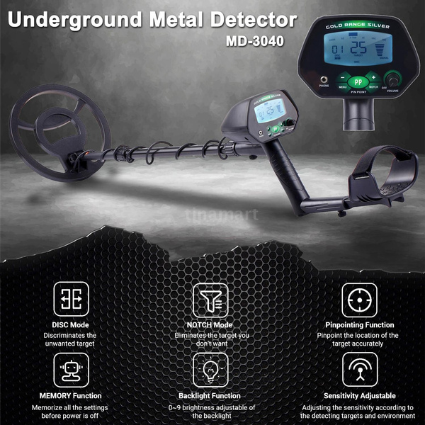 Outdoor Metal Finder Underground Metal Detector LCD Treasure Finder ...