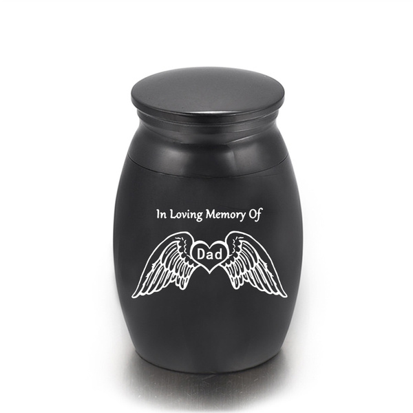 Engraved Angel Wing Keepsake Urns - Ashes Funeral Small Cremation Urn ...