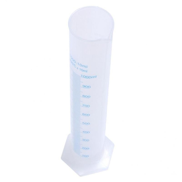 1000ML Practical Measuring Cylinder Octagonal Base Autoclavable Plastic ...