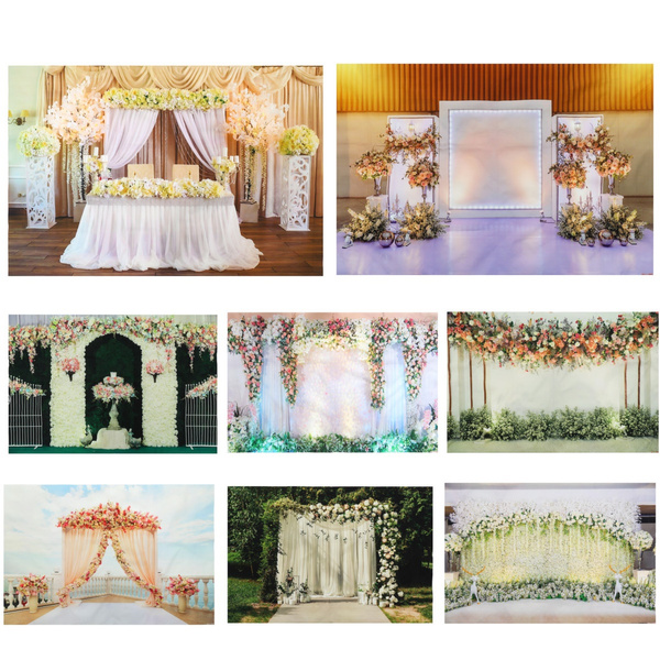 120x80cm Wedding Flower Photography Background Fabric Flower Wall Floor ...