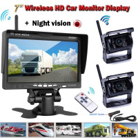 NEW Wireless Backup Camera 7 Inch HD TFT LCD Vehicle Rear View Monitor ...