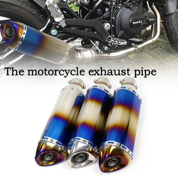 38-51mm motorcycle modified exhaust small hexagon inclined exhaust pipe ...