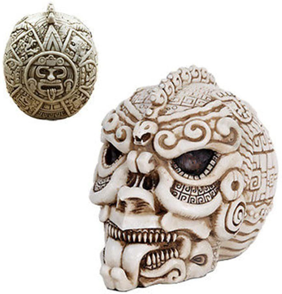 OHOJIDA Good Collectible Mesoamerican Calendar Skull Stone Aztec Aztlan ...