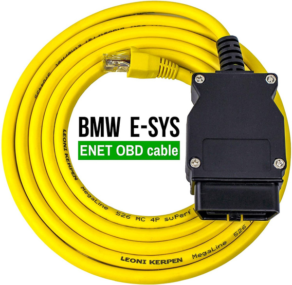 BMW ENET OBD to Ethernet E-SYS Cable,RJ45 to 16 Pin Diagnostic CAT5e ...