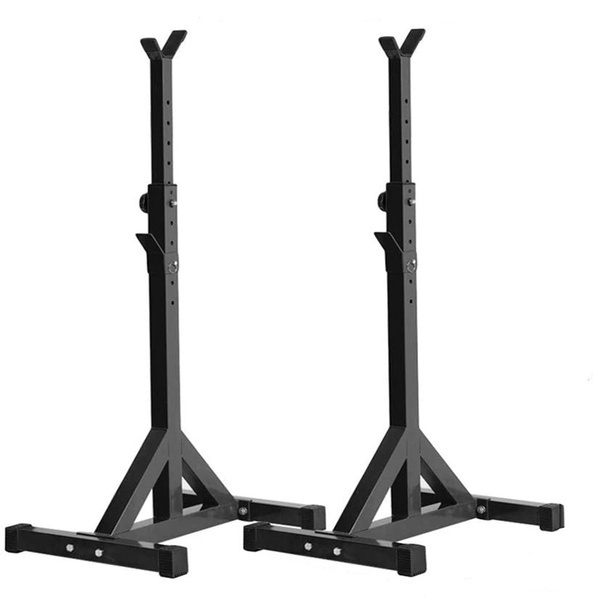 Adjustable height 80-150cm Squat Rack Sturdy Steel Squat Barbell Free ...