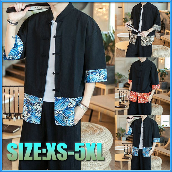 2020 Summer Japanese Kimono Traditional Jacket for Man Streetwear Male ...