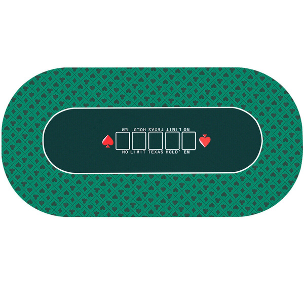 71"x36" Portable Poker Mat Rubber Foam Table Top Layout 8 Players w ...