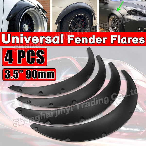4PCS 3.5"/90mm Universal Flexible Car Fender Flares Extra Wide Body ...