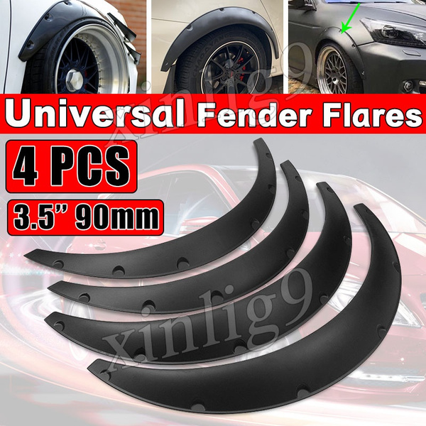 4PCS 3.5"/90mm Universal Flexible Car Fender Flares Extra Wide Body ...