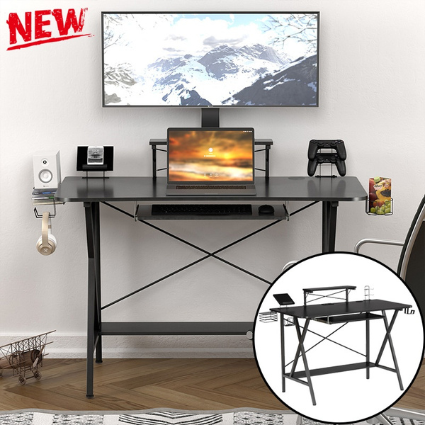 47" Gaming Desk E-Sports Computer Table Home Office Workstation with ...