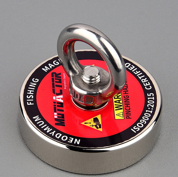 400Ibs Super Strong Neodymium Fishing Magnet Salvage Recovery Metal Detecting Magnet for ...