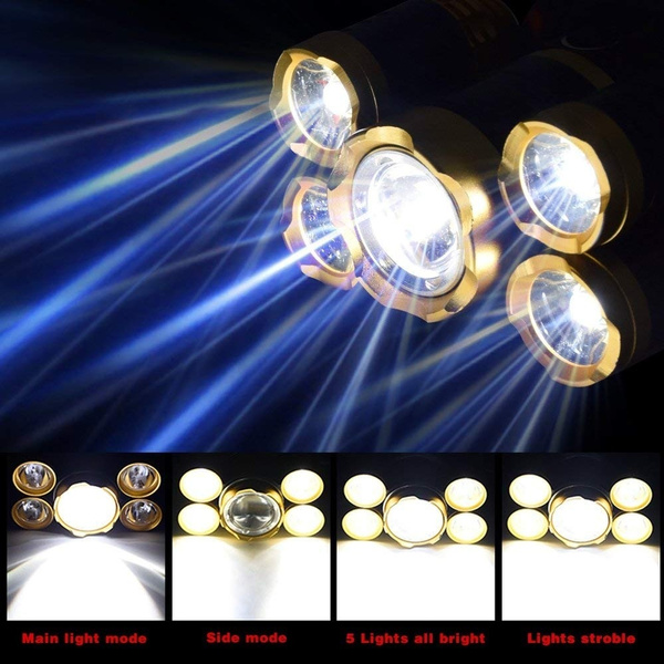 Waterproof Five Lighting Beams USB Charging 12000 Lumens Work Headlamp ...