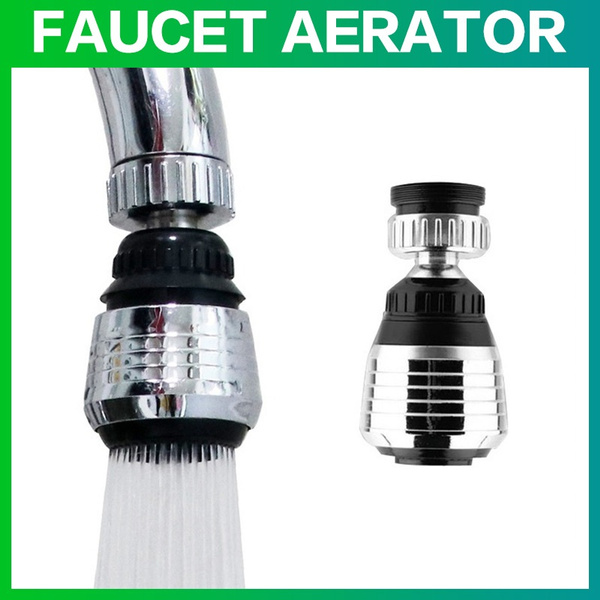 360 Rotate Swivel Faucet Nozzle Filter Adapter Water Saving Tap Aerator ...