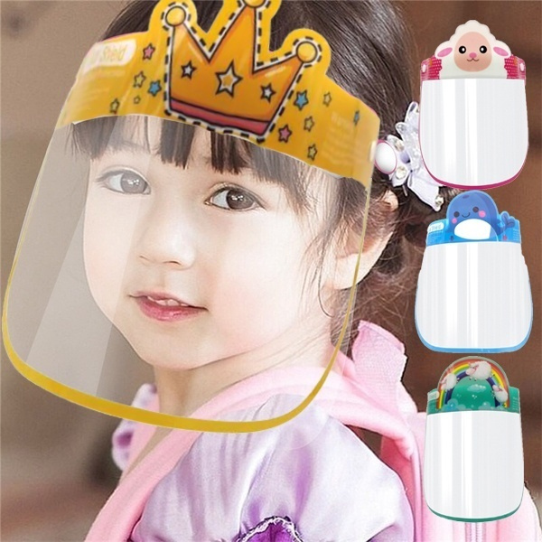 1/3Pcs Kids Cartoon Cute Dust-proof Face Shield Splash-proof Adjustable ...