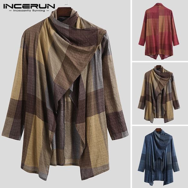 Medieval Cardigan Men Poncho And Vintage Fashion Cape Cosplay Costume ...