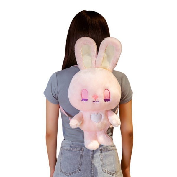 Japanese Kawaii Cute Rabbit Bag Backpack Bunny Bookbag Plush Toy Girls ...