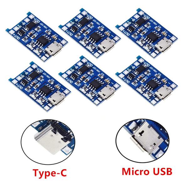 1A TP4056 Micro USB 18650 type-c 18650 Lithium Battery Charging Board ...