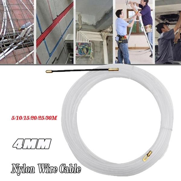 4mm Push Puller Nylon Wire Cable Running Cable Wire Kit Wall Electrical ...