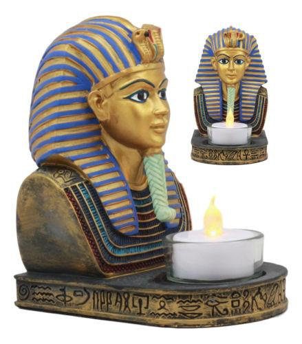 Ancient Egyptian King Ruler Pharaoh Tutankhamun Votive Candle Holder ...