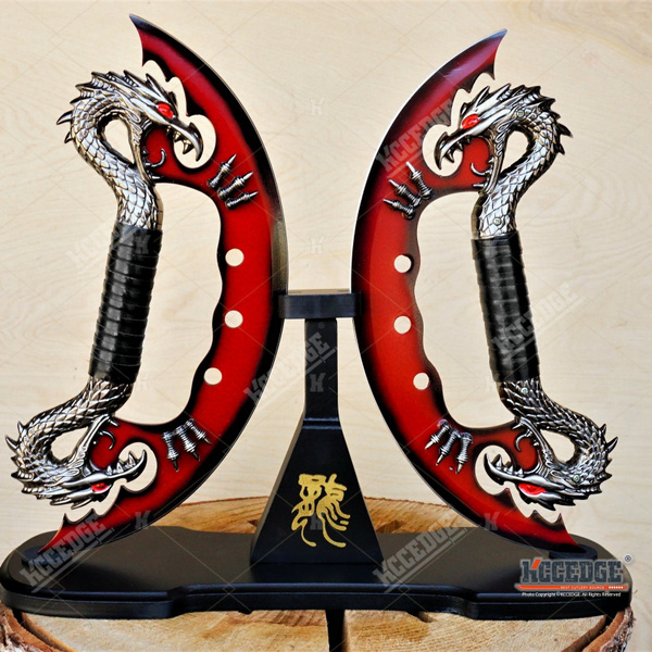 11" Double Dragon Daggers With Sharp 440 Stainless Steel Blades Full ...