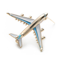 Alloy Airplane Brooch Pins Enamel Red Blue Plane Brooches For Women Men ...