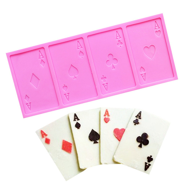 Poker Cookie Cake Silicone Mold Playing Cards Chocolate Fondant Mould ...