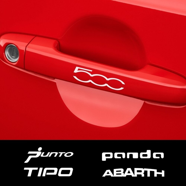 4 PC Car Styling Vinyl Door Handle Sticker for Fiat Punto 500 Panda ...