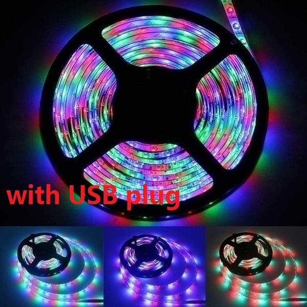 RGB LED Strip Lights Color Changing Flexible 3528 SMD Multicolor Lights ...