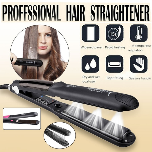 Professional steam flat iron curling styling tools Ceramic Wet/Dry ...
