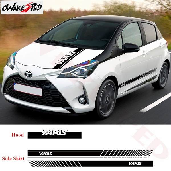 1 set sport car body door style stickers auto hood stripes decoration ...