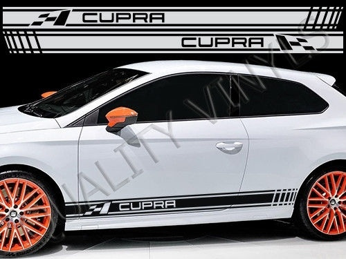 RS198 SEAT CUPRA RACING STRIPES IBIZA LEON ATECA GRAPHIC DECAL STICKERS ...