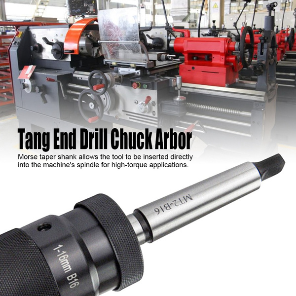 MT2-B16 Tang End Drill Chuck Arbor Shank Morse Taper Tool Holder ...