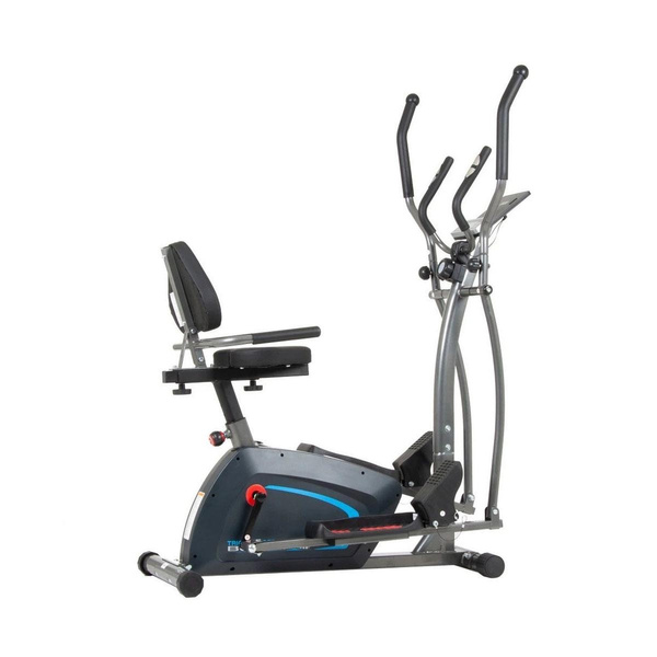 Body Champ 3 in 1 Trainer Machine w/ Elliptical, Upright Bike, and ...