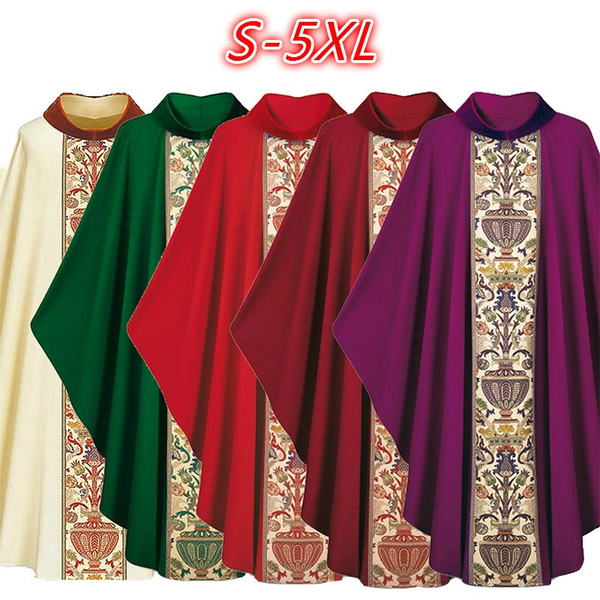 Plus Size Men Fashion Roll Collor Vintage Missionary Uniform Liturgical ...