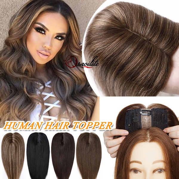 Hair Toppers Human Hair Extension One Piece Hair Top Piece for Women ...