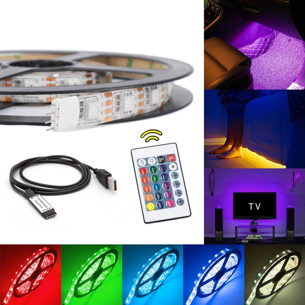 LED USB RGB Strip Light For Computer TV Background 1M/2M | Wish