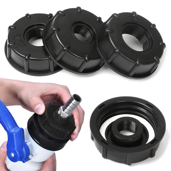 IBC Tank fittings S60X6 Coarse Threaded Cap to 1/2" 3/4" 1" Adaptor ...