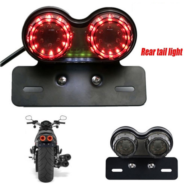 Double-headed motorcycle universal modified LED tail light brake Night ...